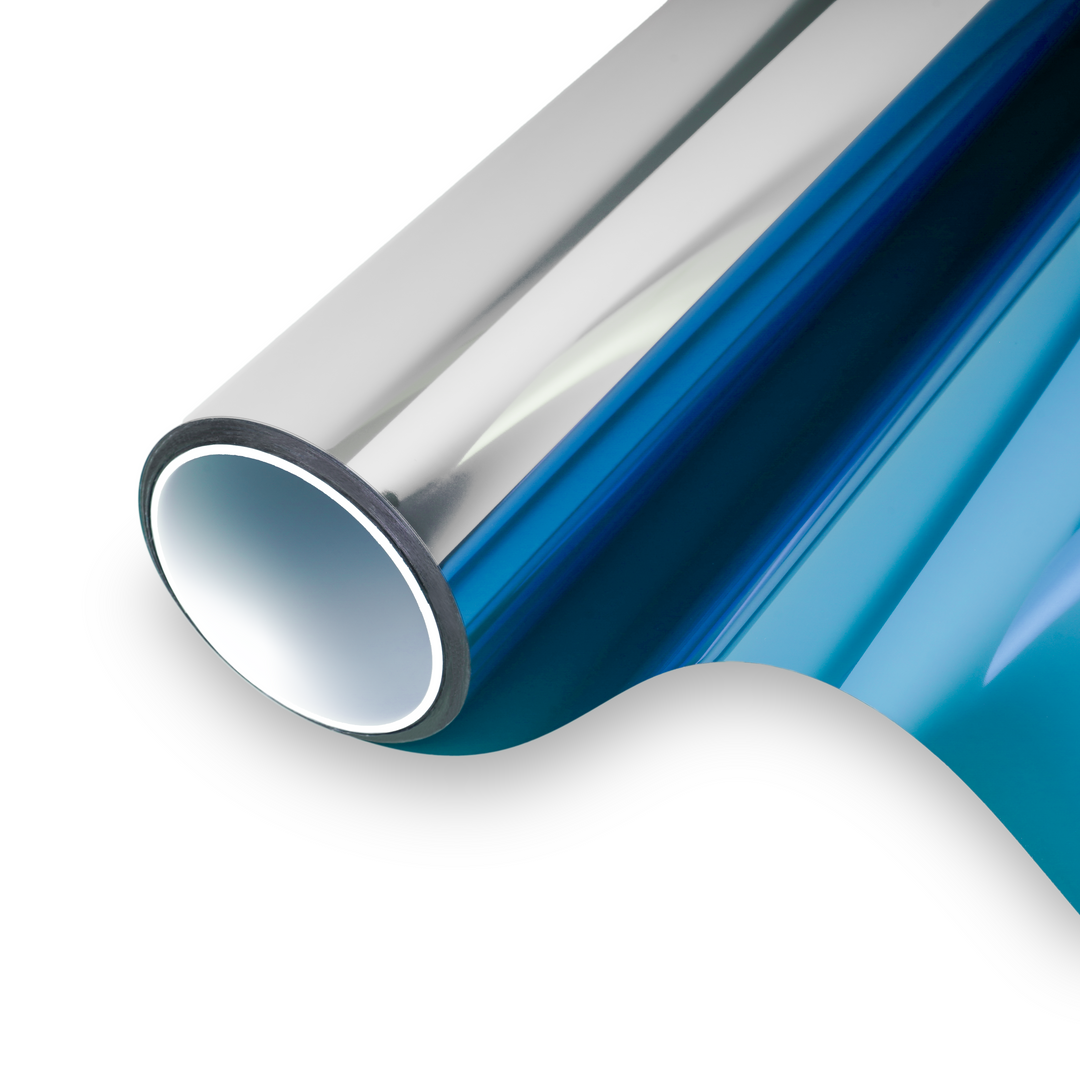 MIRROR BLUE PRIVACY ONE WAY PRO WINDOW TINTING STICKY BACK TINT FILM ...