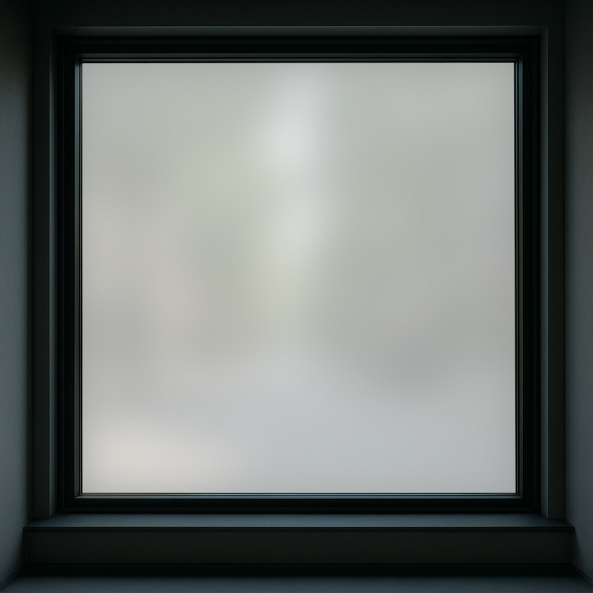 Mirror Silver Frosted Two Tone Privacy Window Film / Frost Reflective ...